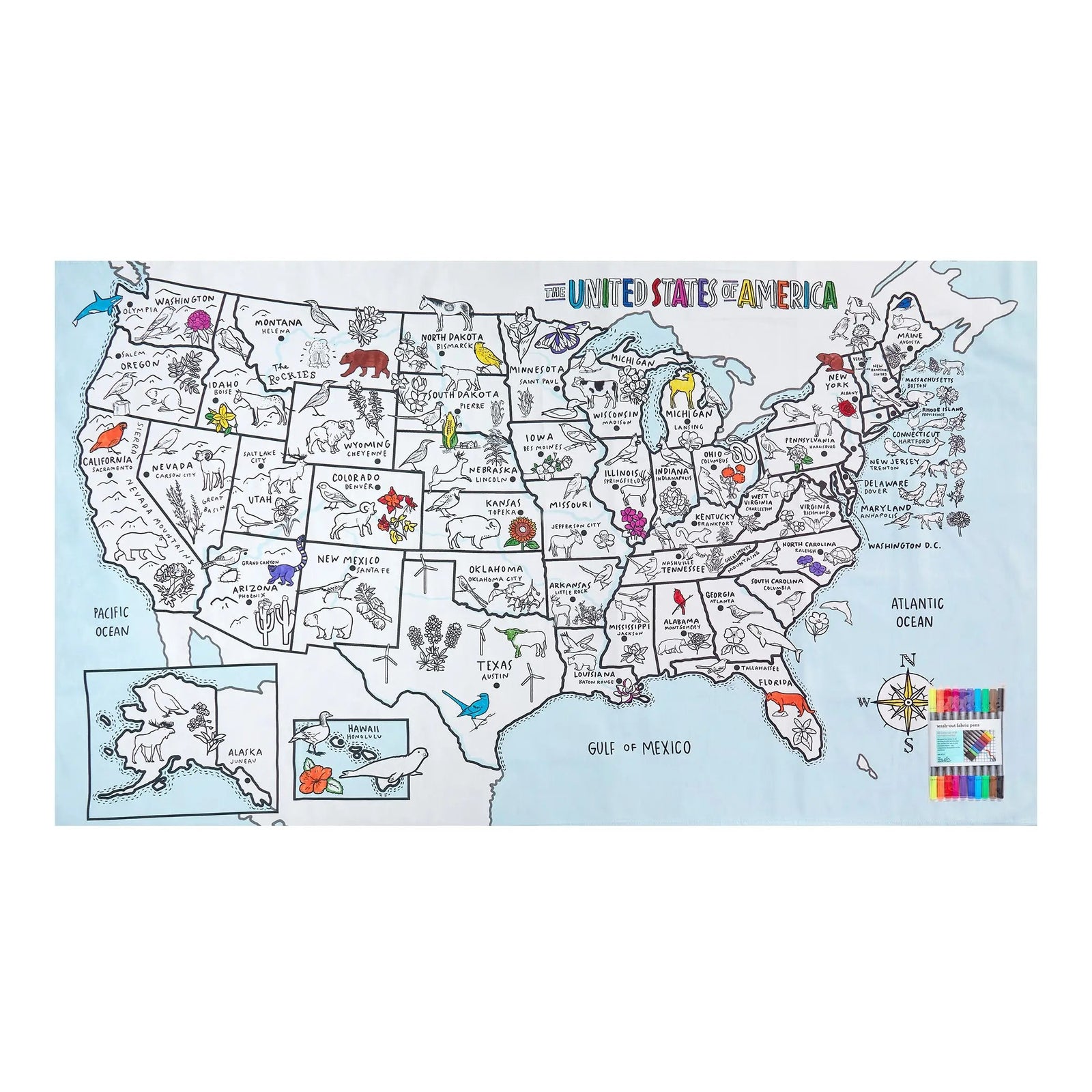 United States Map Tablecloth - by EatSleepDoodle – sigikid